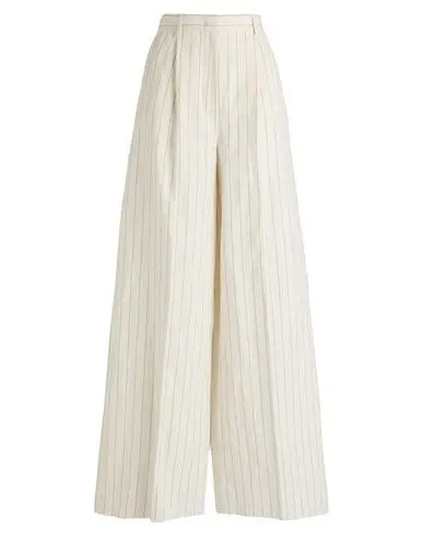 Max Mara Wide-leg Pinstriped Pants - Ivory