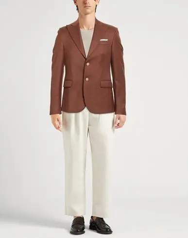 DANIELE ALESSANDRINI Single-breasted Blazer - Brown