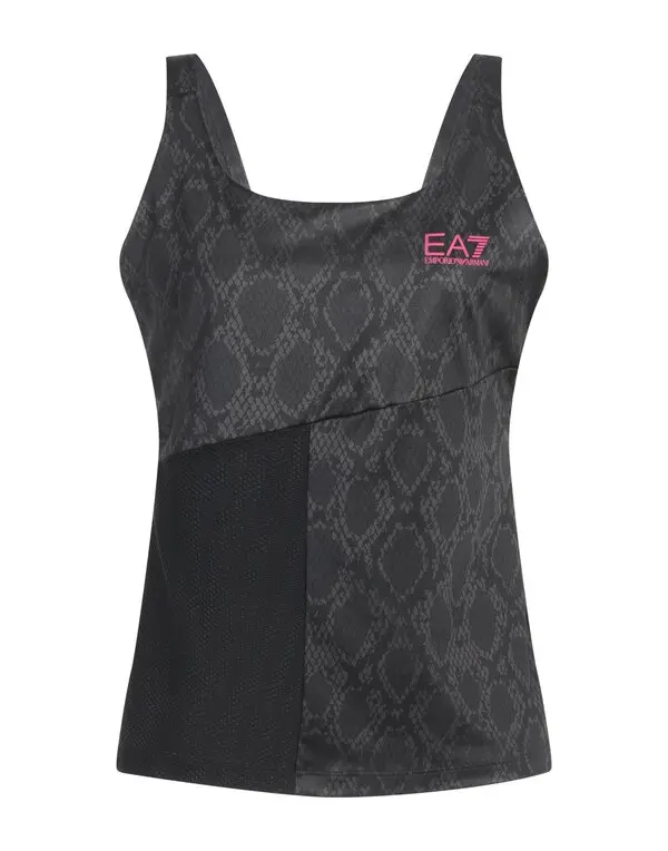 EA7 Snakeskin-print Tank Top