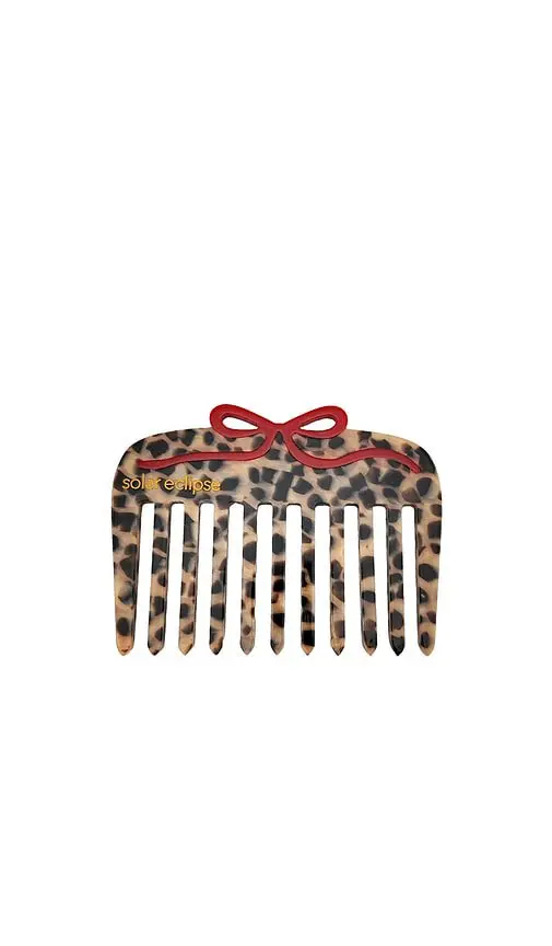 SOLAR ECLIPSE Leopard Bow Pocket Hair Comb - N,a