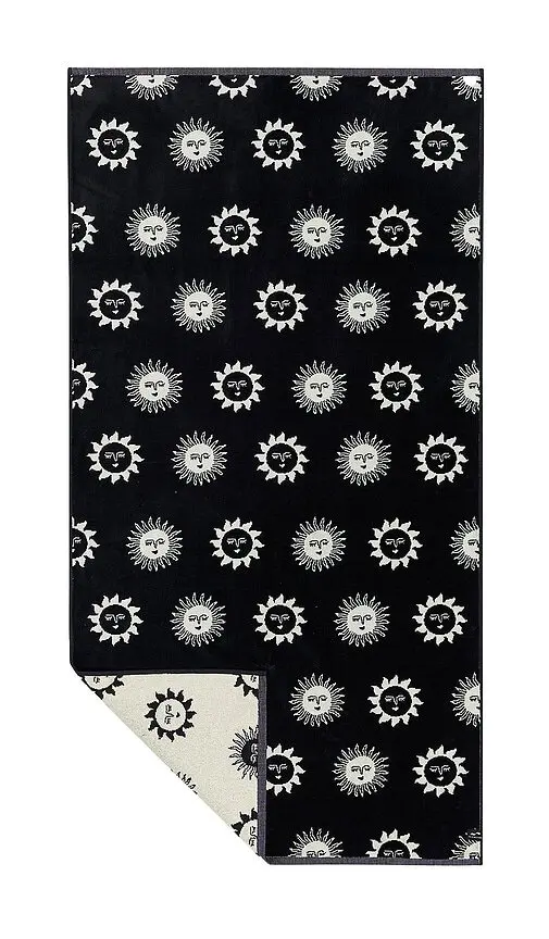 SLOWTIDE Sunburn Premium Woven Towel - Black