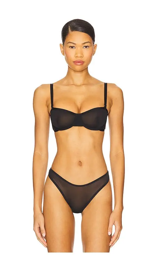 CUUP Balconette Mesh Bra - Black