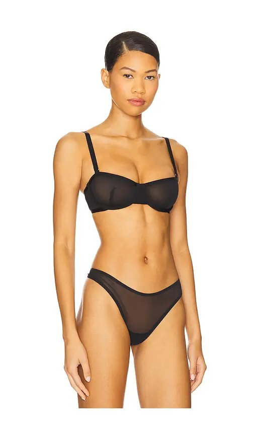CUUP Balconette Mesh Bra - Black