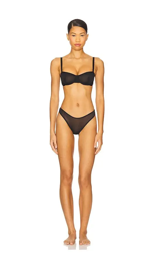 CUUP Balconette Mesh Bra - Black