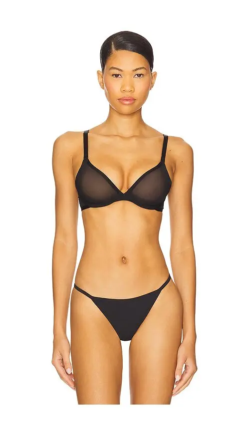 CUUP Plunge Mesh Bra - Black