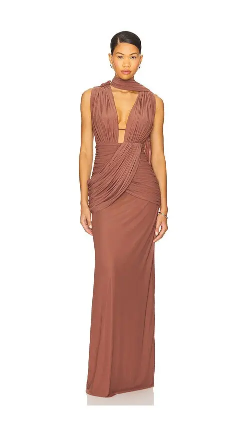 DEME BY GABRIELLA Aurelia Dress - Mocha
