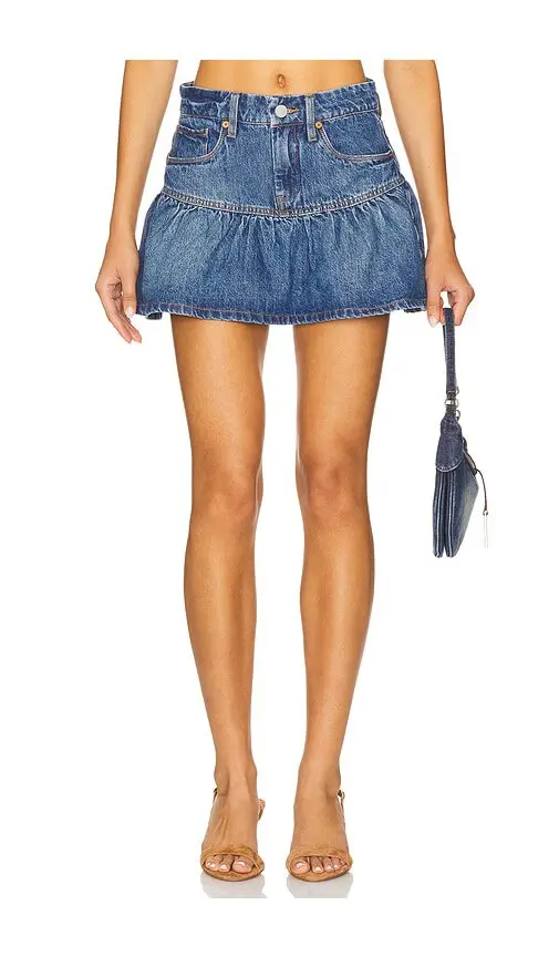 Blanknyc Ruffle Denim Skirt