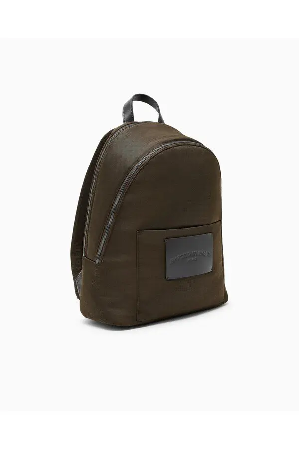 Emporio Armani Padded Nylon Round Backpack