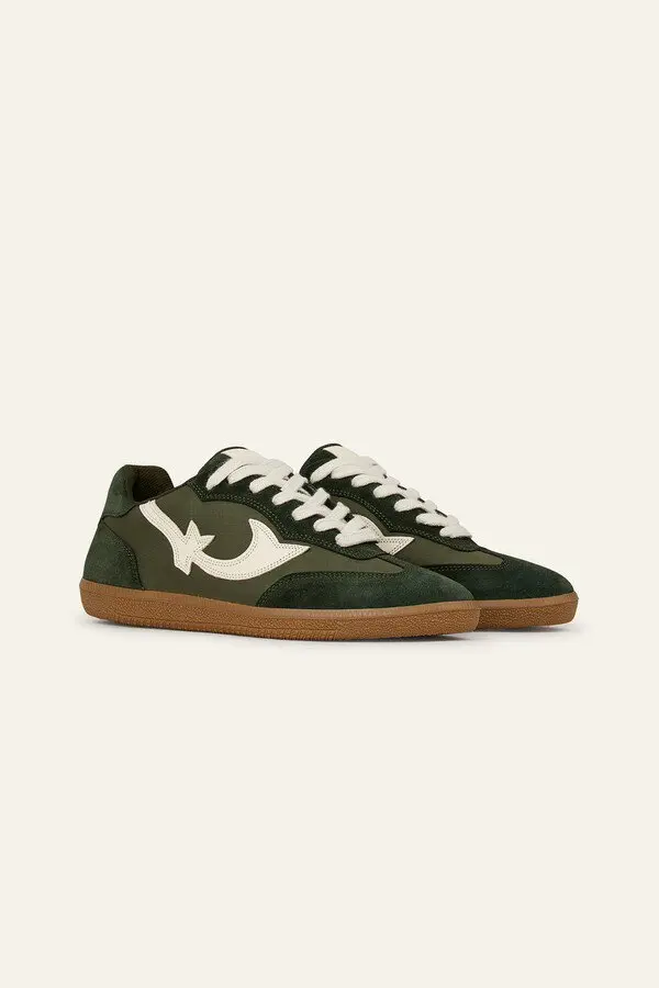 Ba&sh Crew Lace-up Sneakers - Green