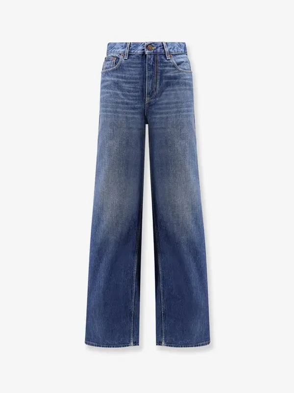 Chloé Flared Jeans With Leather Logo Tag