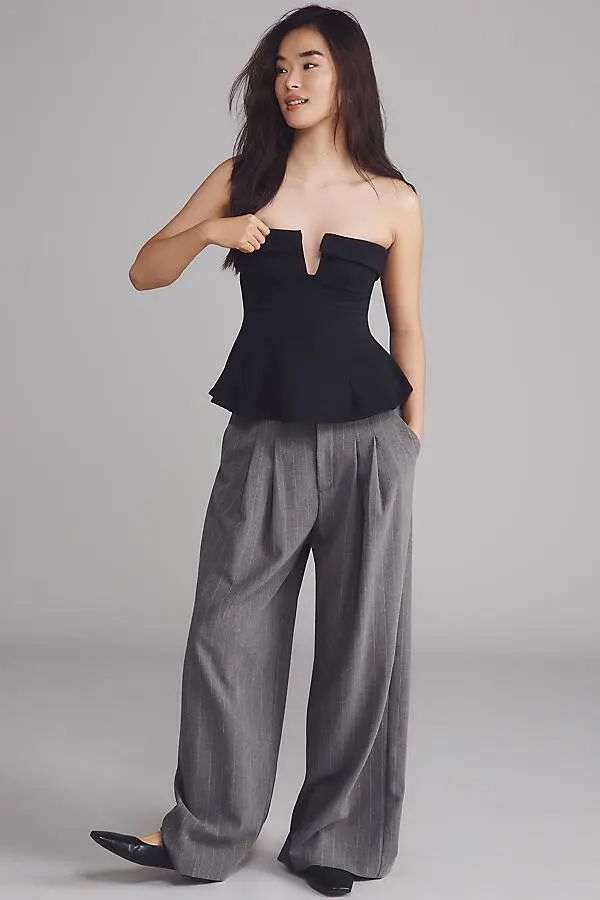 Maeve Strapless Plunge Top