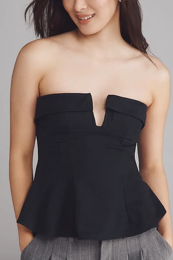 Maeve Strapless Plunge Top
