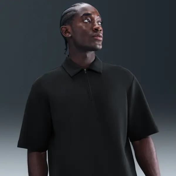 Nike 24.7 Impossiblysoft Dri-fit 1/4-zip Polo - Black