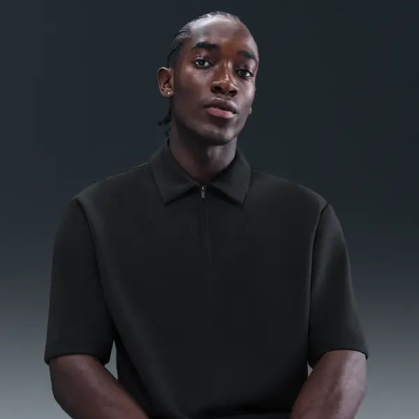 Nike 24.7 Impossiblysoft Dri-fit 1/4-zip Polo - Black