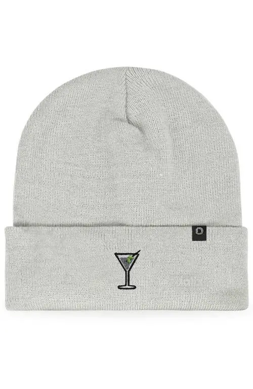 DALIX Martini Beanie Cap - Light Gray