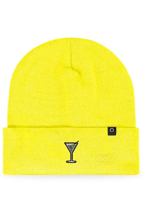 DALIX Martini Beanie Cap - Neon Yellow