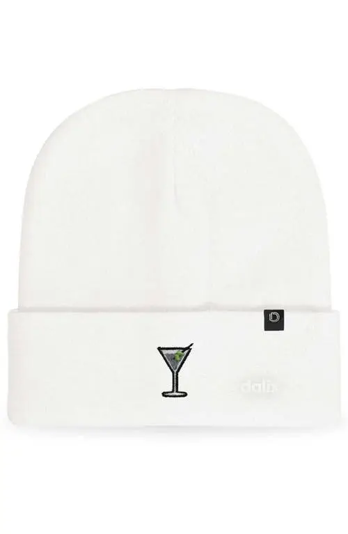 DALIX Martini Beanie Cap - White