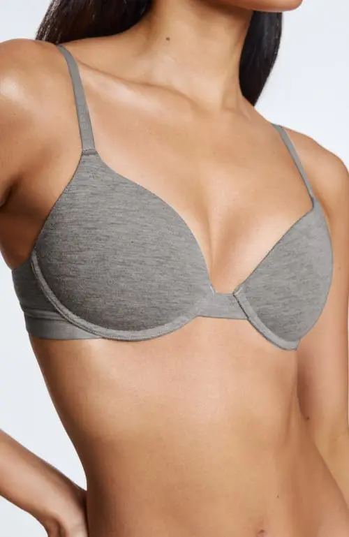 Pepper Supima® Cotton Lift Up Bra - Heather Grey