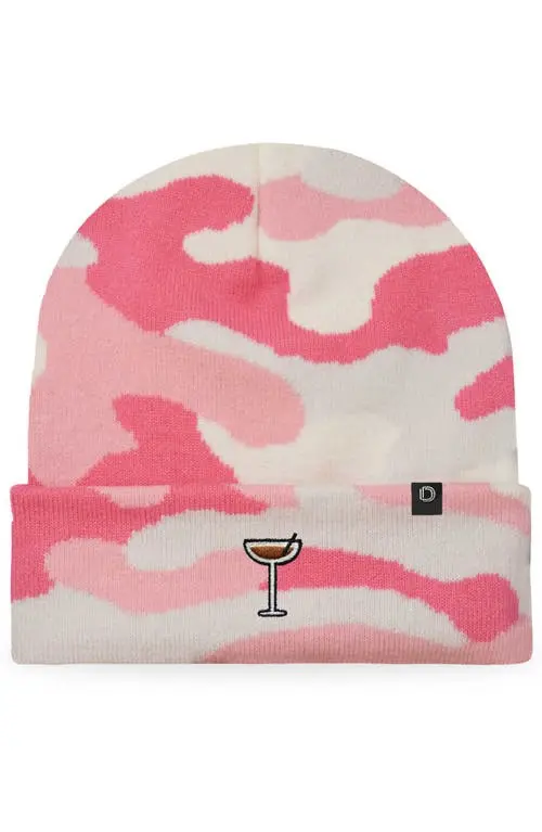 DALIX Knit Beanie Cap - Pink Camo