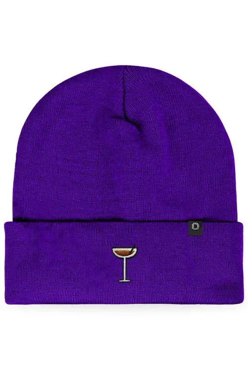 DALIX Espresso Martini Beanie Cap - Purple