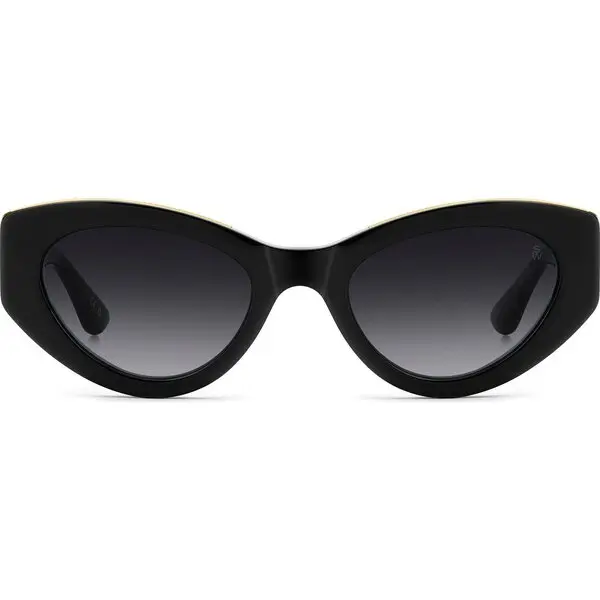 STUART WEITZMAN 52mm Cat-eye Sunglasses - Black/dark Grey Sf