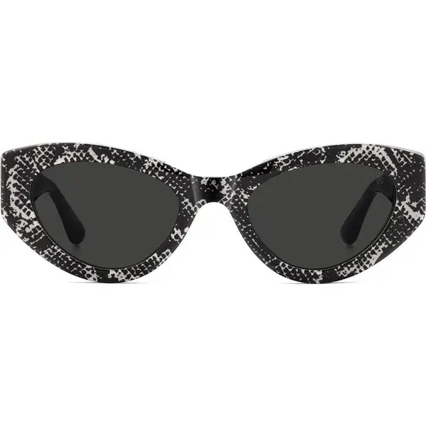 STUART WEITZMAN 52mm Cat-eye Sunglasses - Pattern Black White/grey