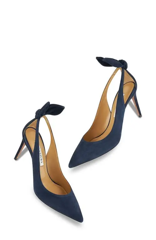 AQUAZZURA Bow Tie Pointed Toe Pump