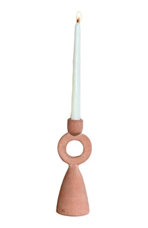 MESO GOODS Azu Candle Holder - Brown