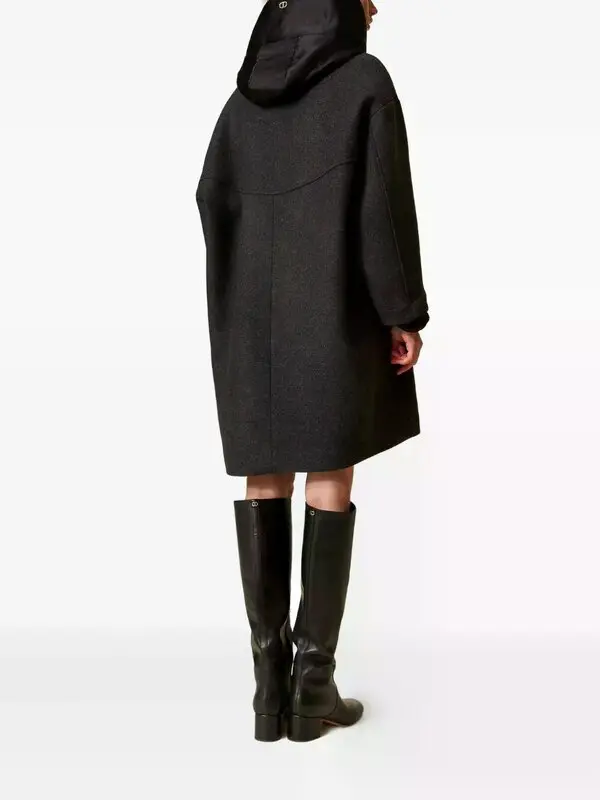 TWINSET Hooded Single-breasted Coat