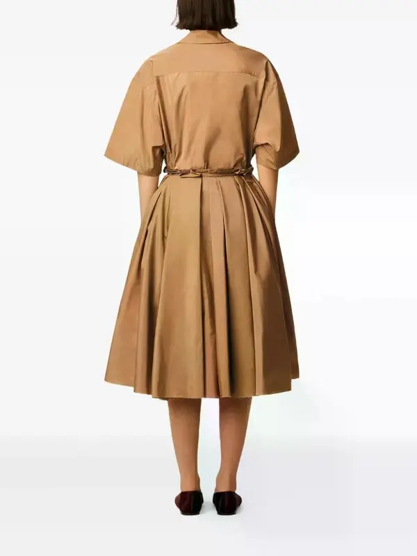 AMI Paris Corolla Taffetas Midi Skirt