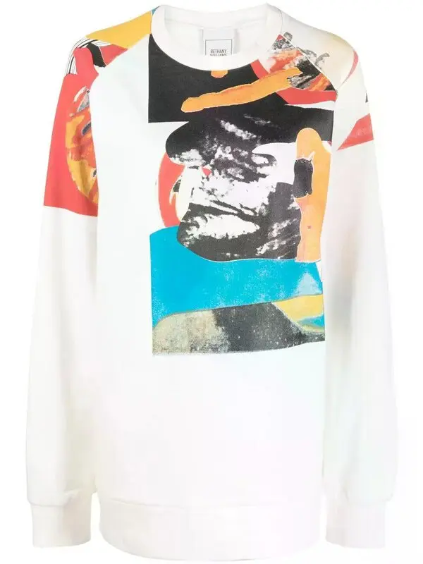 BETHANY WILLIAMS Graphic-print Crew Neck Sweatshirt - White