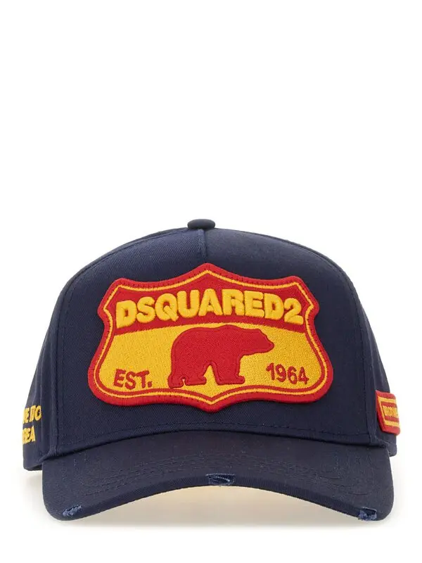 Dsquared2 Cotton Baseball Cap - Blue