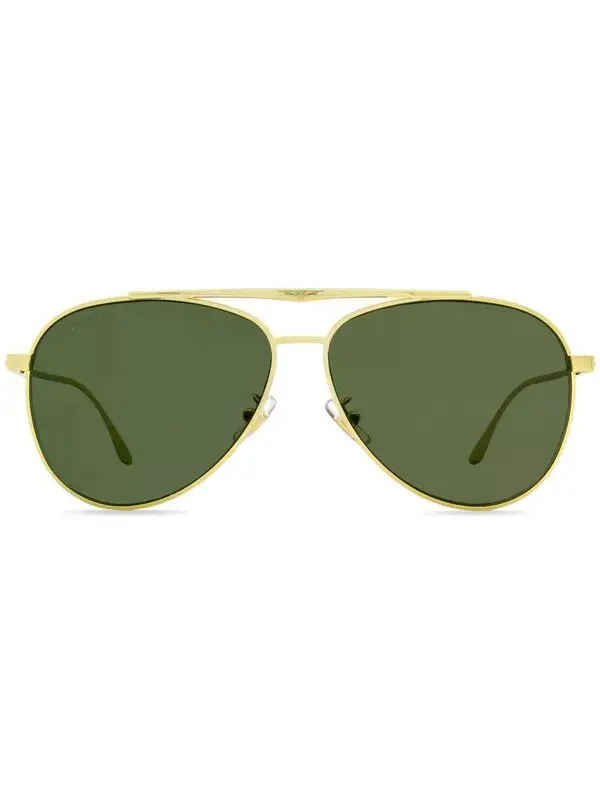 LONGINES Double-bridge Pilot-frame Sunglasses - Green