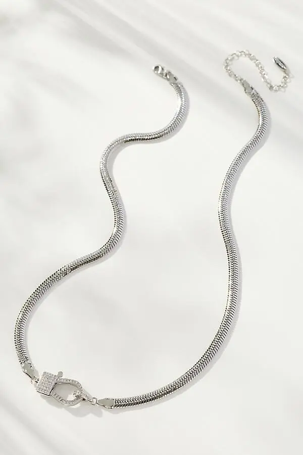 Anthropologie Linked Necklace - Silver