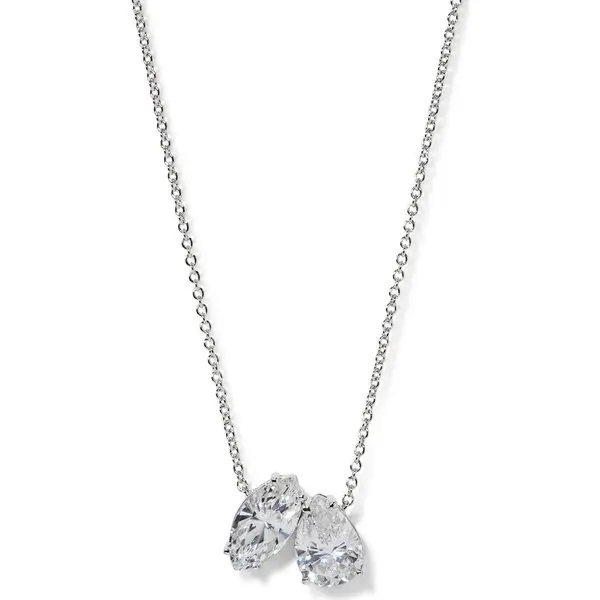 Nadri Everleigh Cubic Zirconia Pendant Necklace - Rhodium