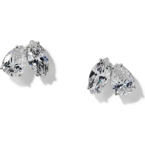 Nadri Everleigh Cubic Zirconia Stud Earrings - Rhodium
