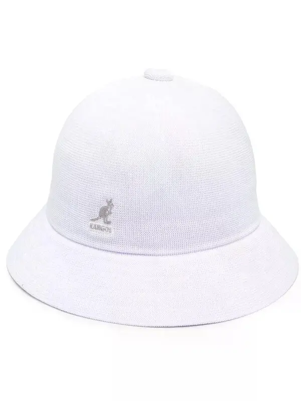 KANGOL Embroidered Logo Bucket Hat - White