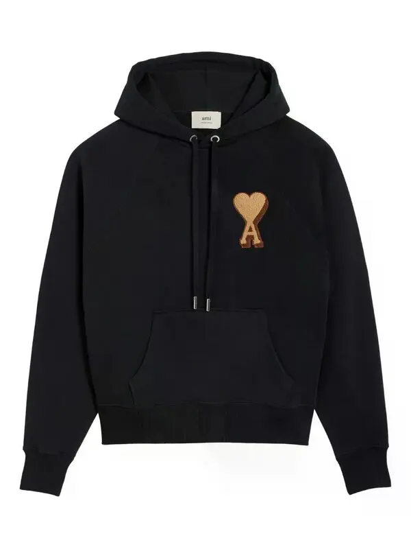 AMI Paris Logo-embroidered Hoodie