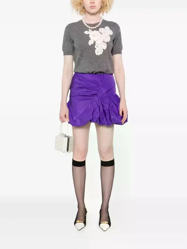 N°21 Bubble-hem Mini Skirt