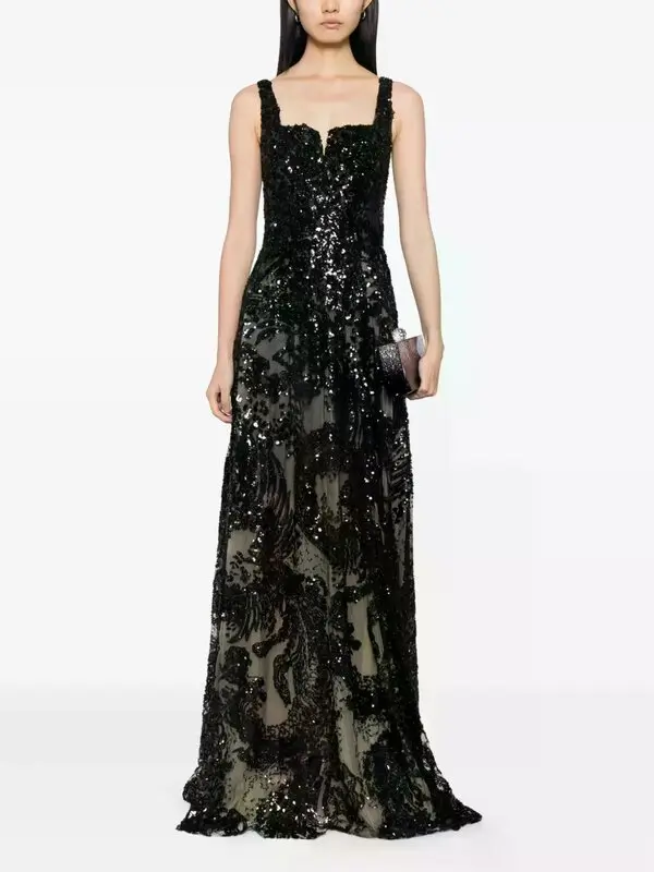 SAIID KOBEISY Sequin-embroidered Dress