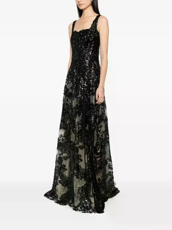SAIID KOBEISY Sequin-embroidered Dress