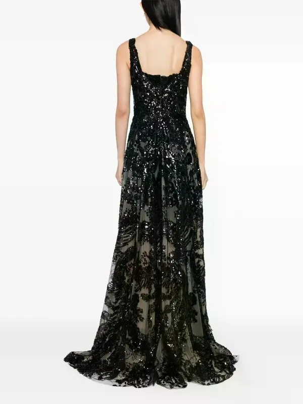 SAIID KOBEISY Sequin-embroidered Dress