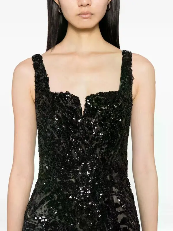 SAIID KOBEISY Sequin-embroidered Dress