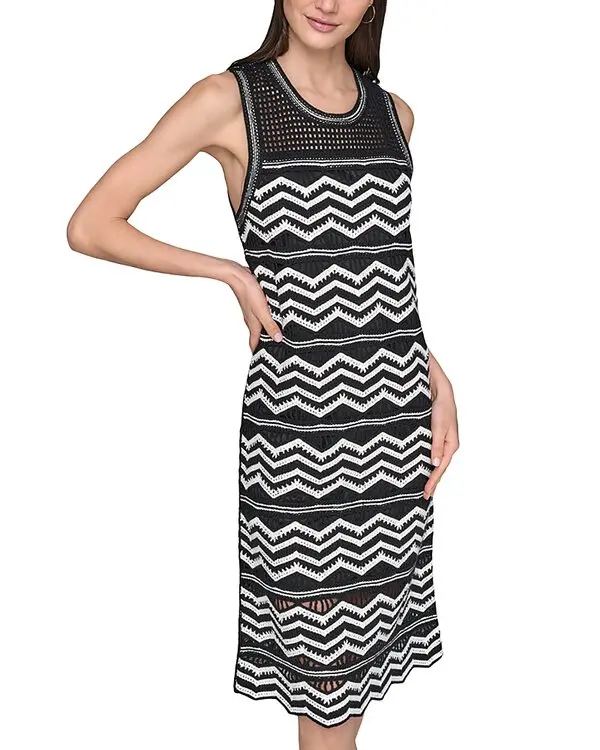 korean style loose dress Korean Style] Loose Fit Lace Trimmed V-Neck A-line Dress – Ordicle main image 0