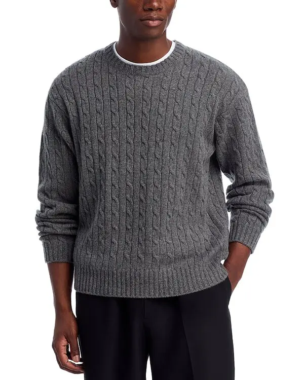 FRAME Cashmere Cable Crewneck Sweater