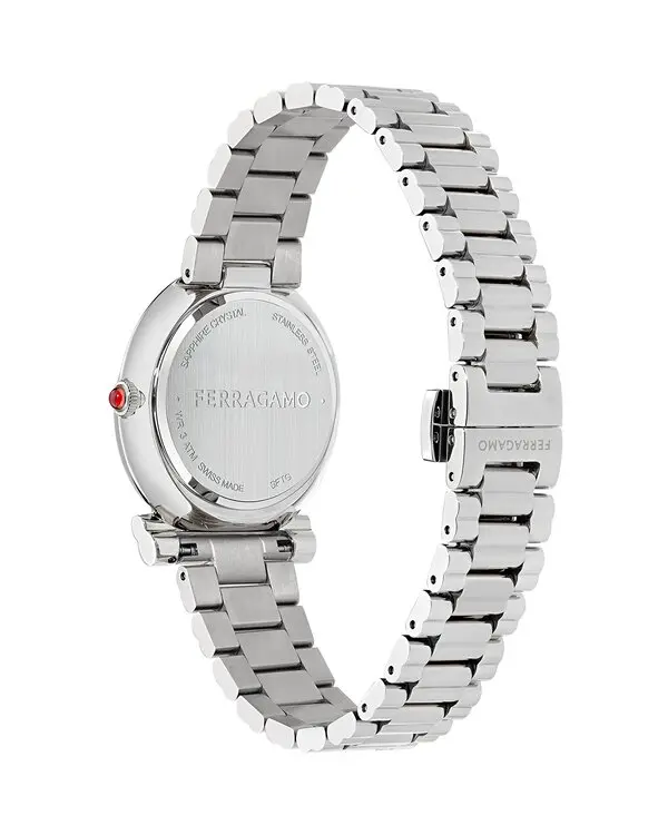 FERRAGAMO Gancini Twisted Bracelet Watch - Silver/silver