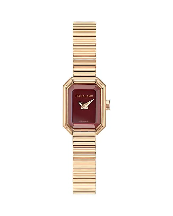 FERRAGAMO Crystal Petite Bracelet Watch - Red/rose Gold