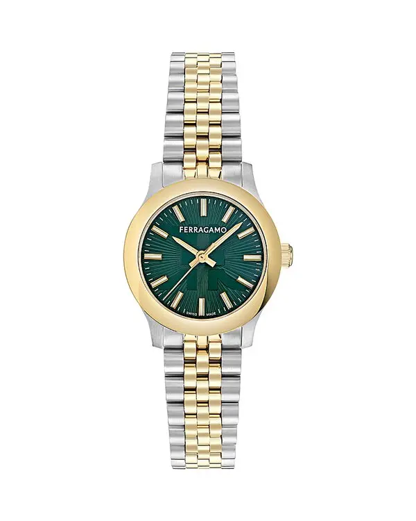 FERRAGAMO Duo Bracelet Watch - Green/two Tone