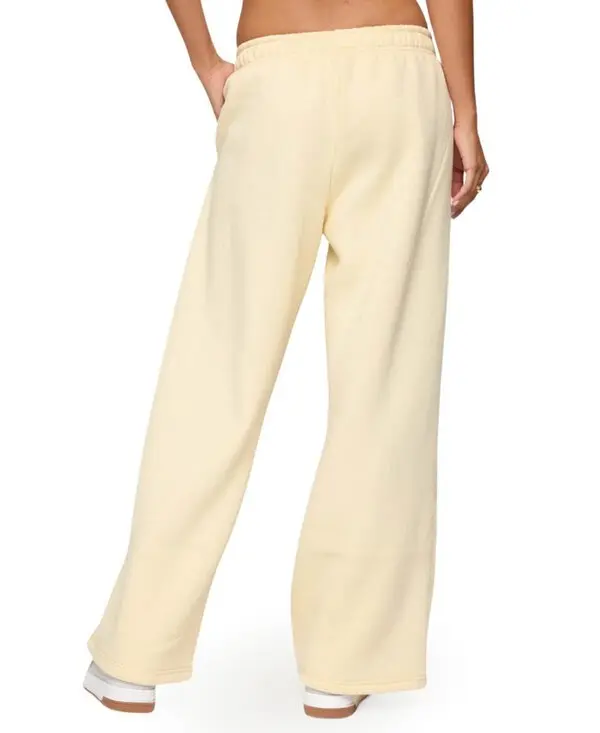 EDIKTED Tropical Bloom Sweatpants - Yellow