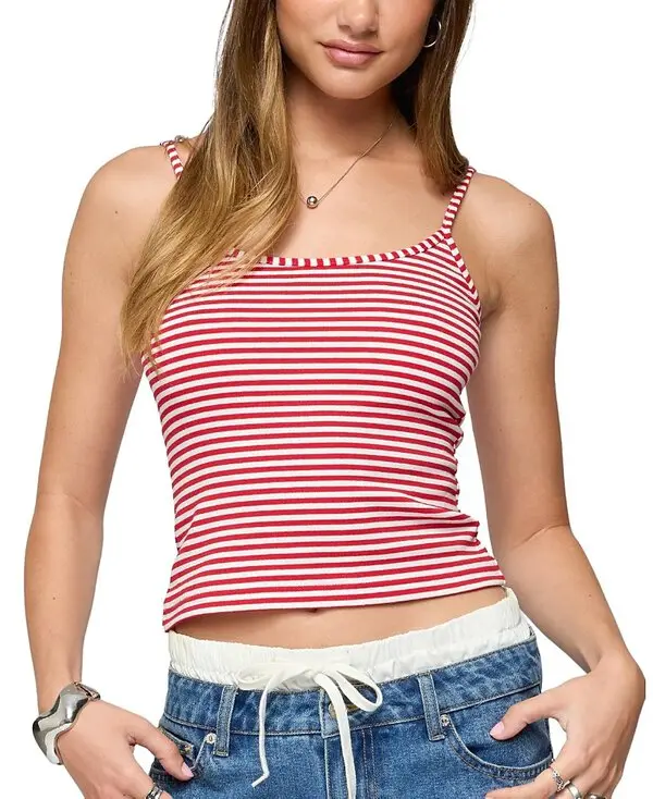 EDIKTED Striped Headband Tank Top Set
